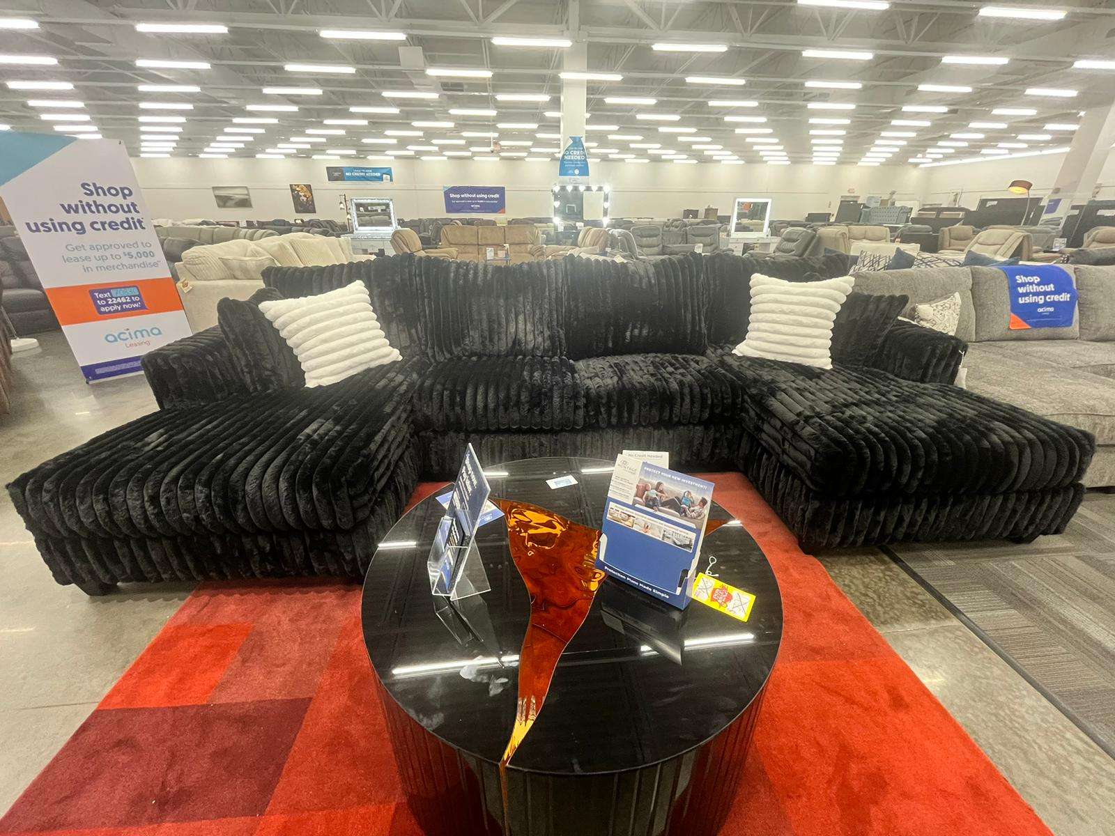 Oversized Double Chaise Sectional w/Extra thick reversible seat-back c ...